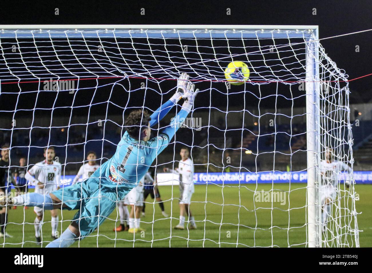 Latina, Italy, 04 Dec 2023, Save by goalkeeper Ludovico Del Sorbo ...