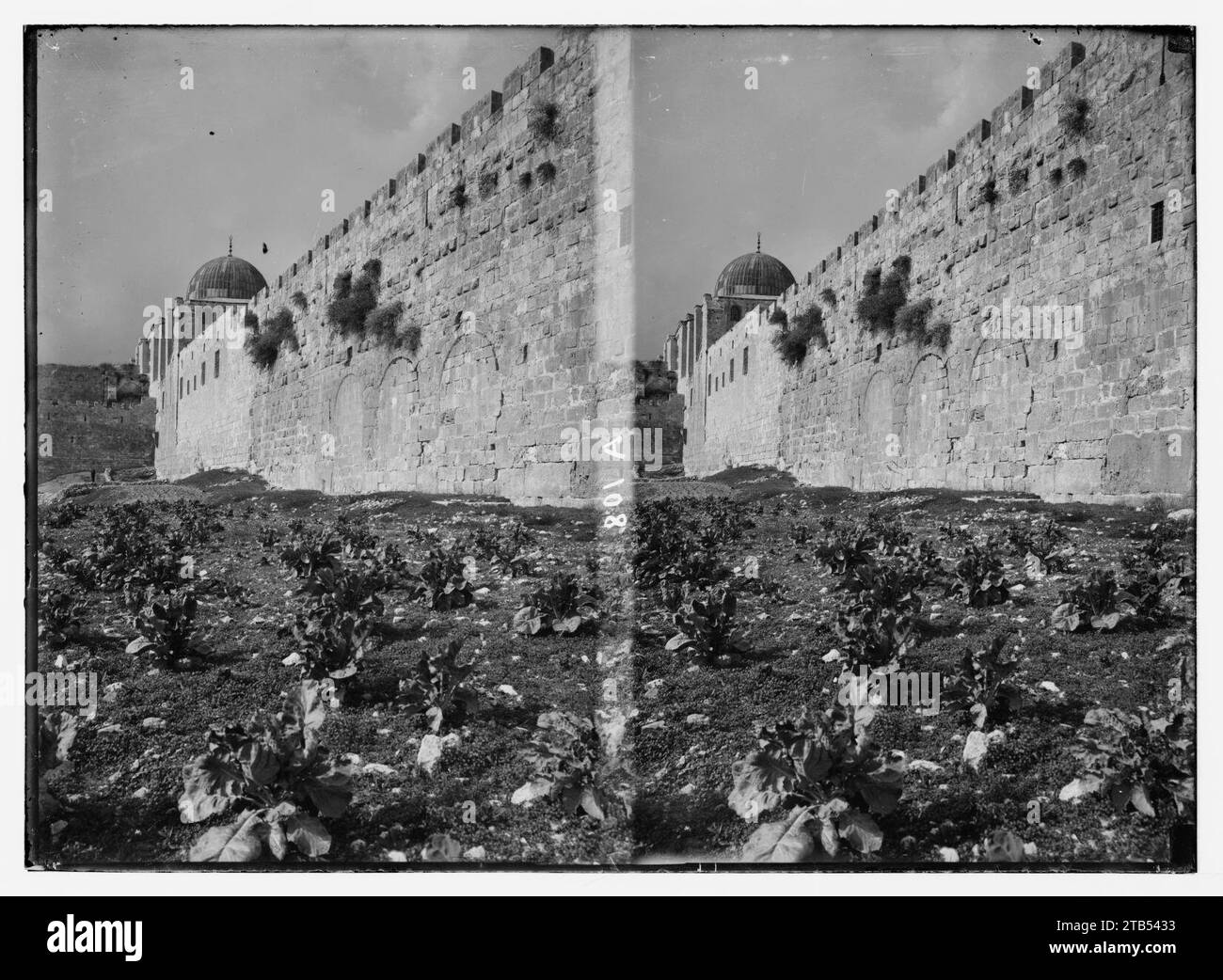 Various views of the city wall (Jerusalem). The Triple Gate Stock Photo ...