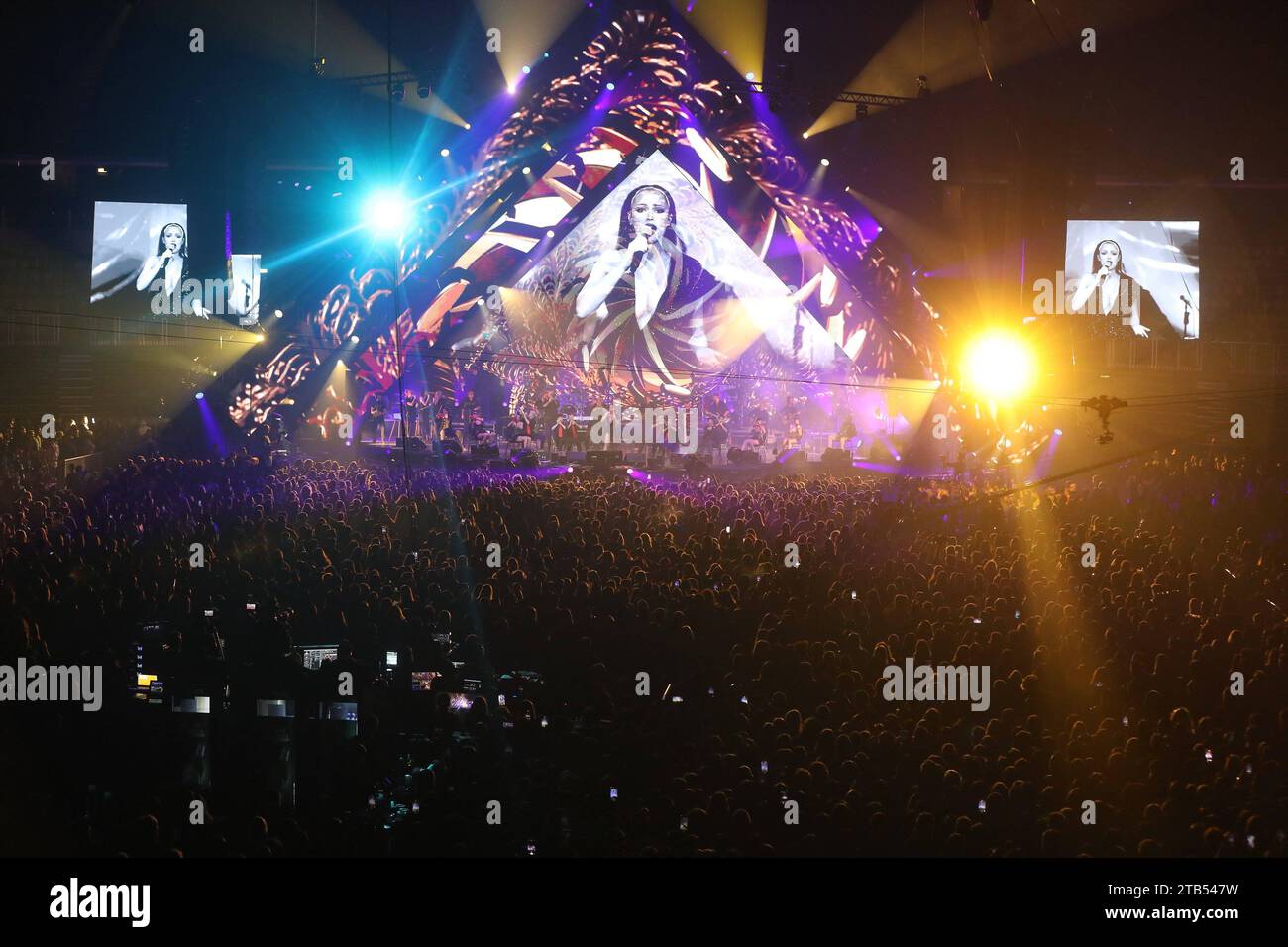 Croatia, Zagreb, 041223. Serbian singer Aleksandra Prijovic held her ...