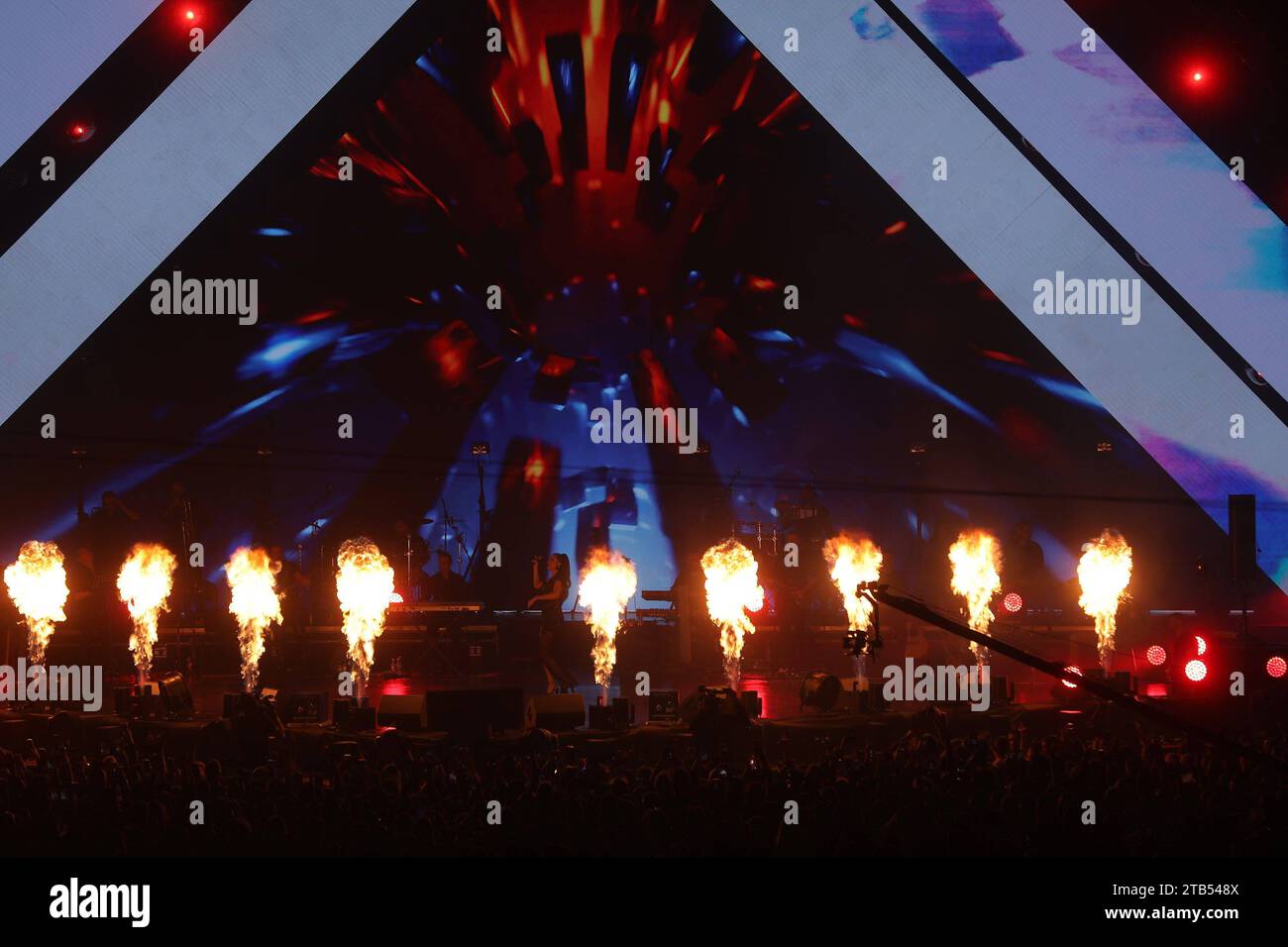 Croatia, Zagreb, 041223. Serbian singer Aleksandra Prijovic held her ...