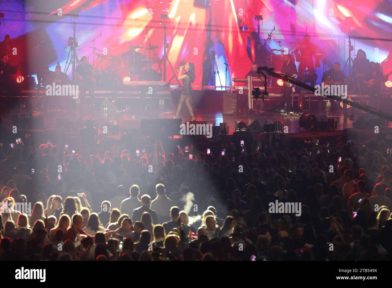 Croatia, Zagreb, 041223. Serbian singer Aleksandra Prijovic held her ...