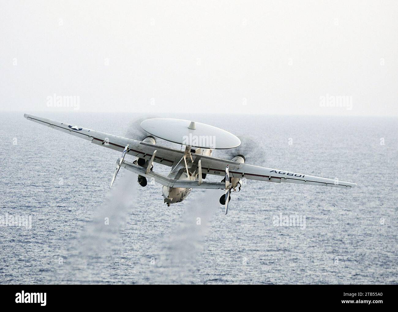 VAW-121 E-2C Hawkeye launching from USS Dwight D. Eisenhower (CVN-69 ...