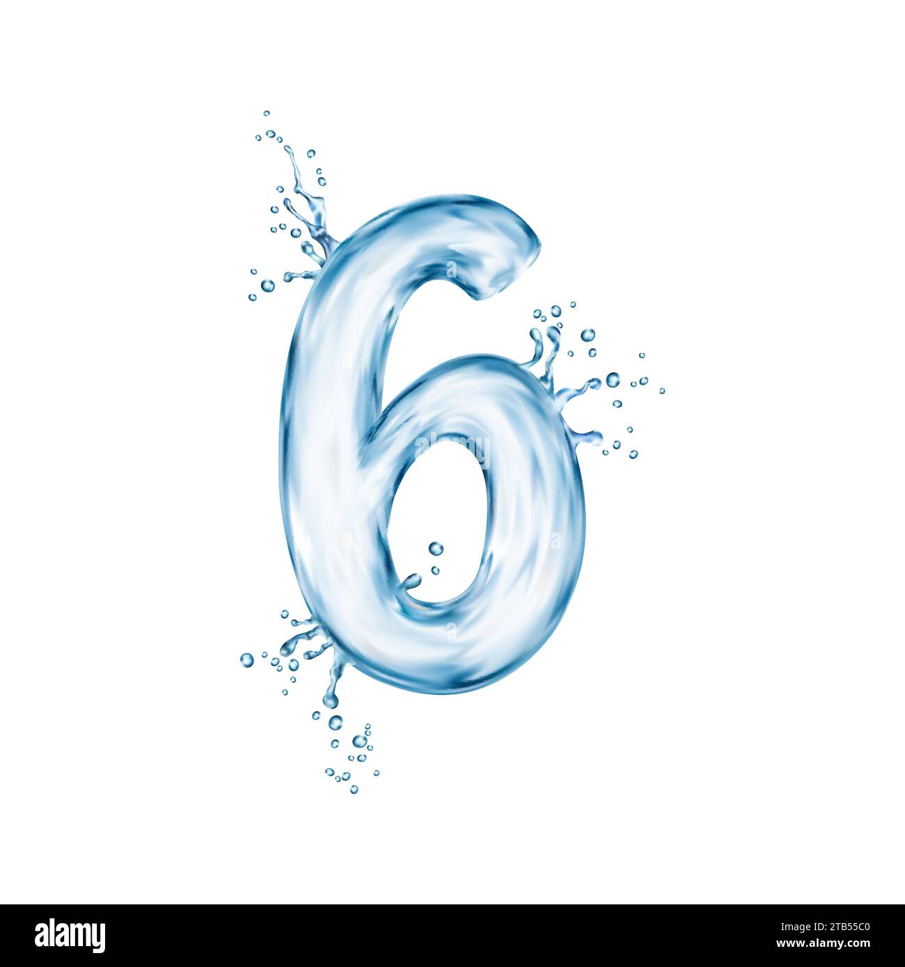 Realistic water font letter Stock Vector Images - Alamy
