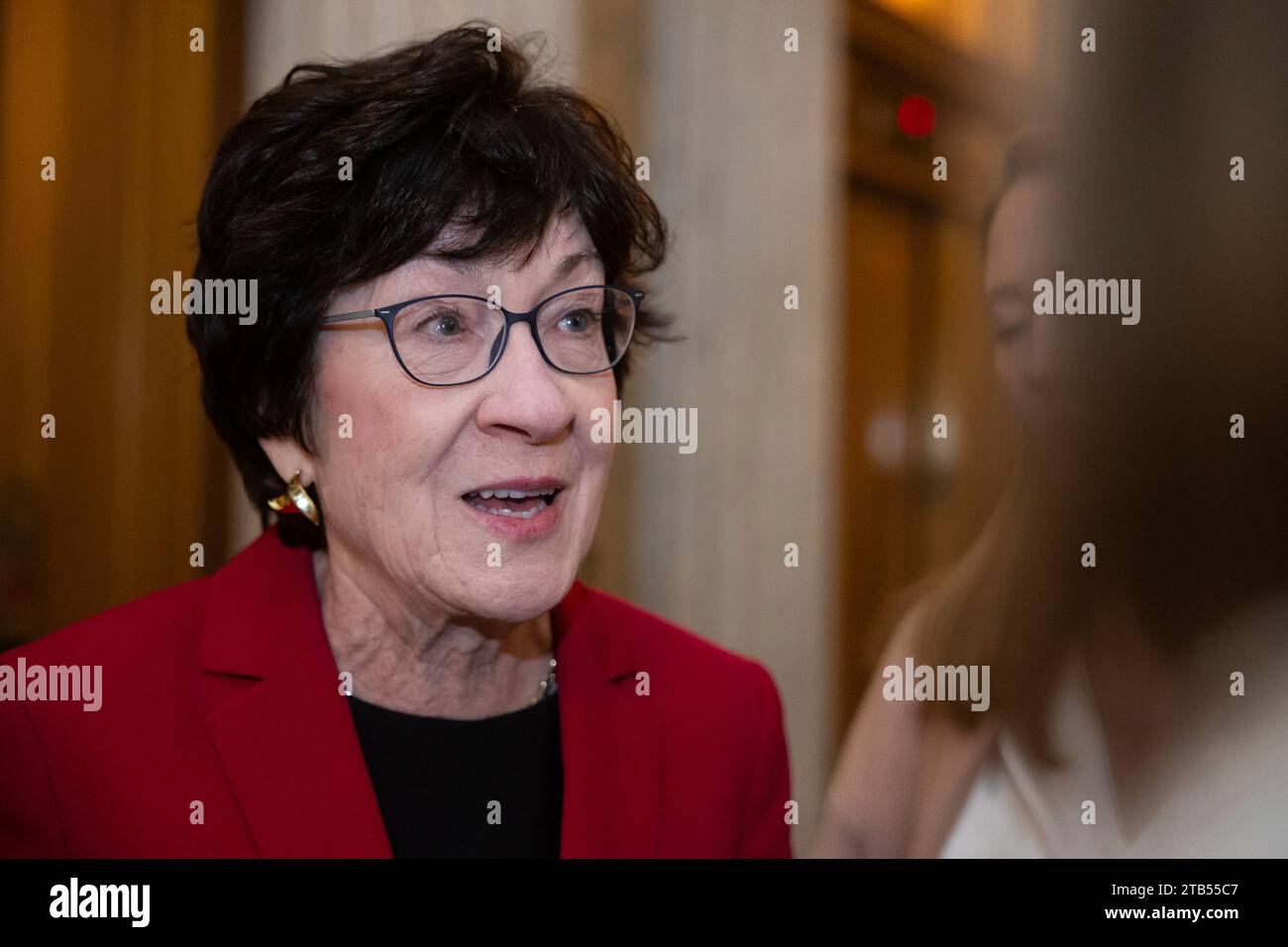 Sen. Susan Collins (R-Maine) speaks with reporters at the U.S. Capitol ...
