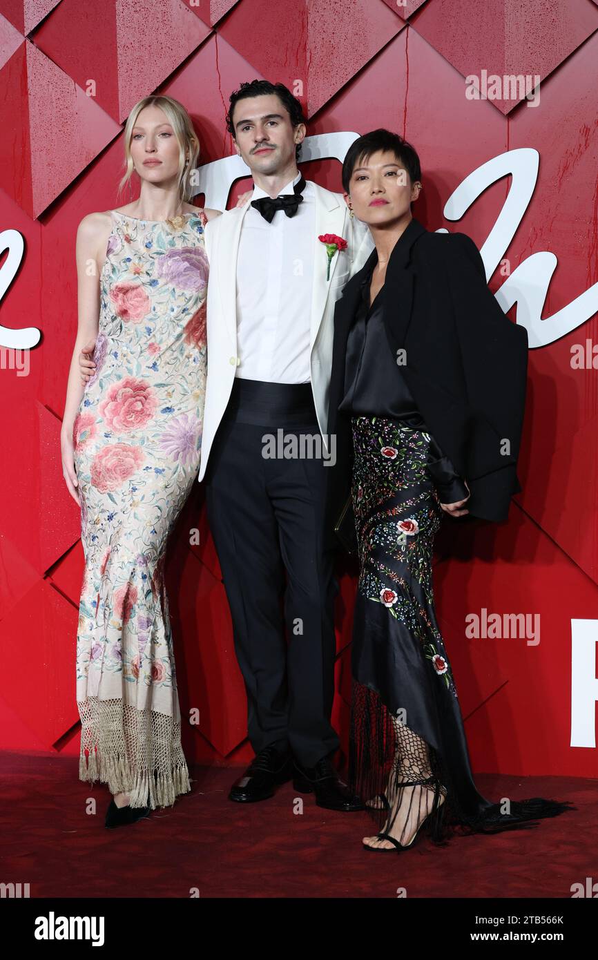 London, UK. December 4th, 2023. (L-R) Ella Richards, Conner Ives and ...