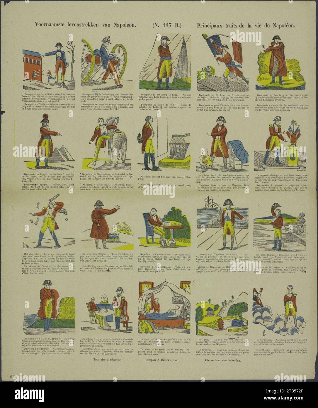Voornaamste levenstrekken van Napoleon-Catchpenny print-Borms 0251 ...