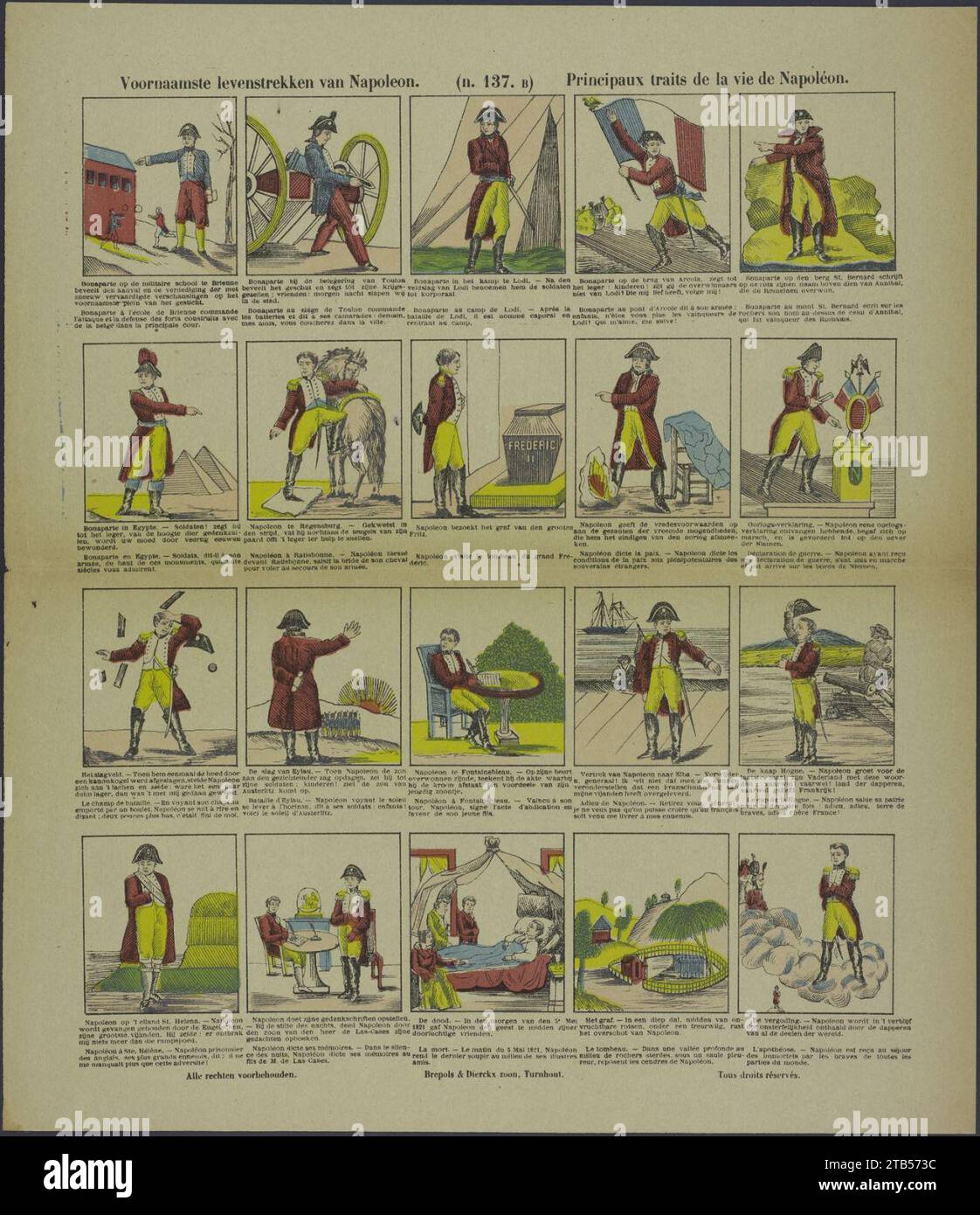 Voornaamste levenstrekken van Napoleon-Catchpenny print-Borms 0249 ...