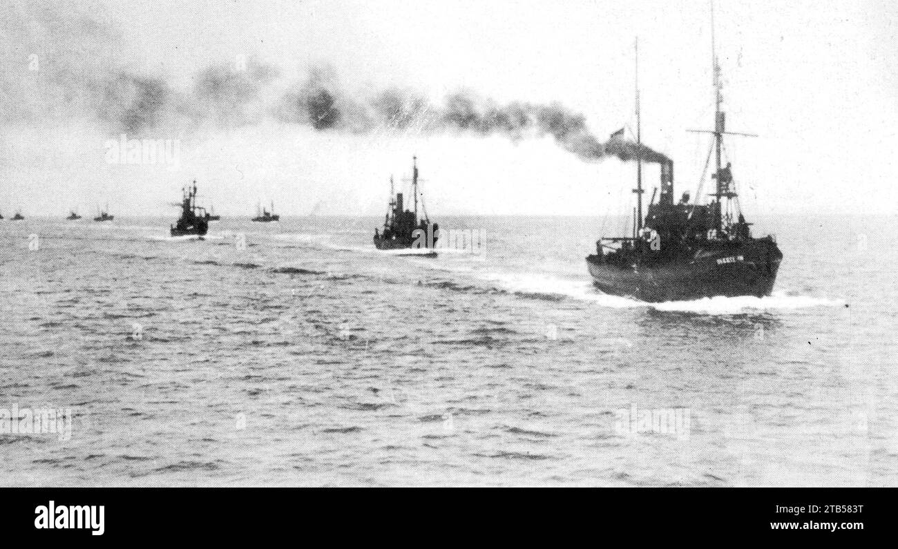 Vorpostenboot SEESTERN Im Februar 1918 vor Helgoland auf eigener ...