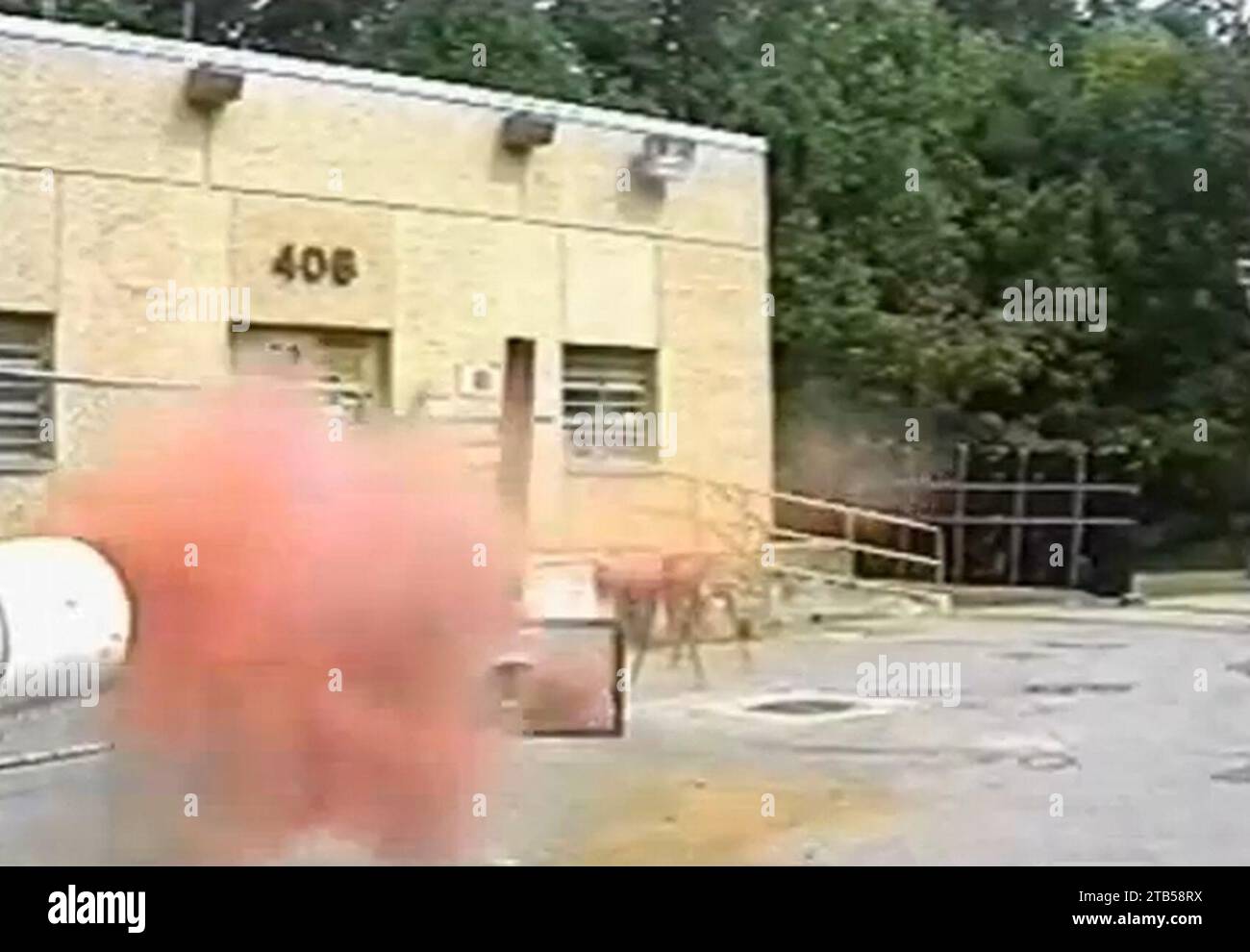 Vortex Ring Gun Chalk Test Stock Photo - Alamy