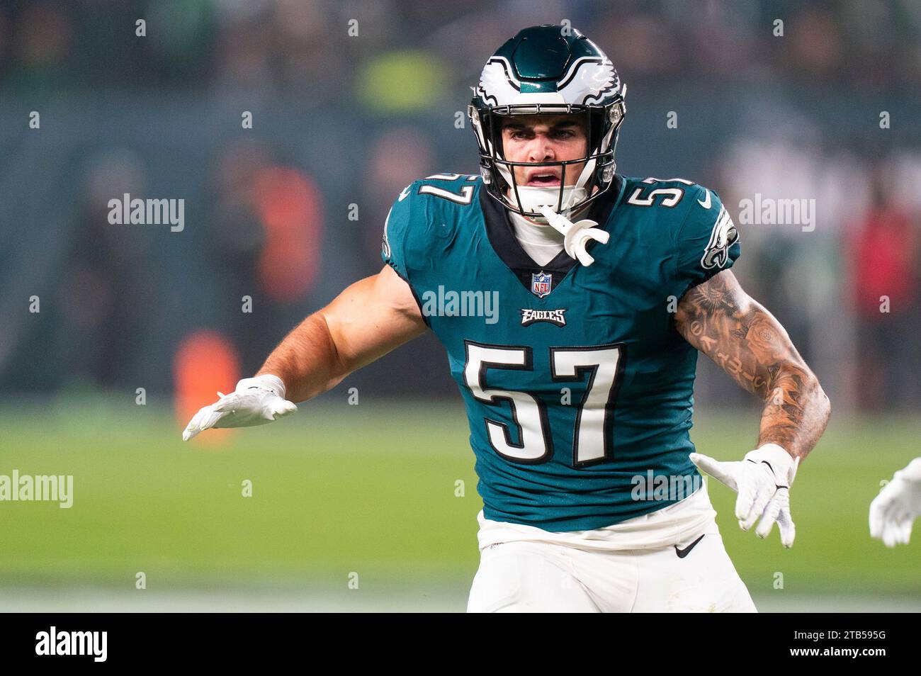 Philadelphia Eagles linebacker Ben VanSumeren (57) in action during the ...