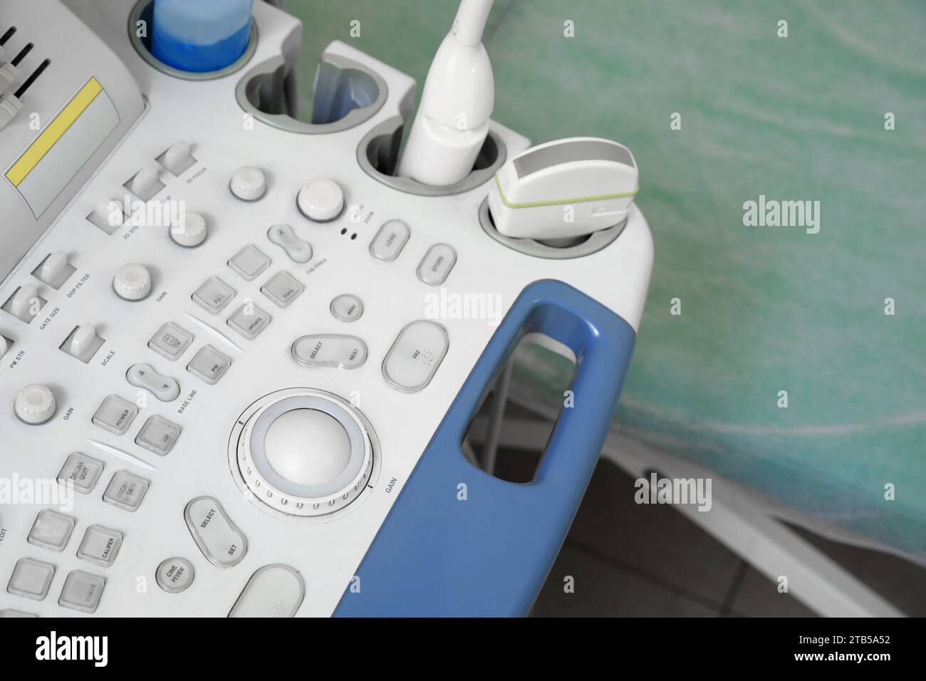 Ultrasound control panel in hospital, closeup. Medical equipment Stock ...