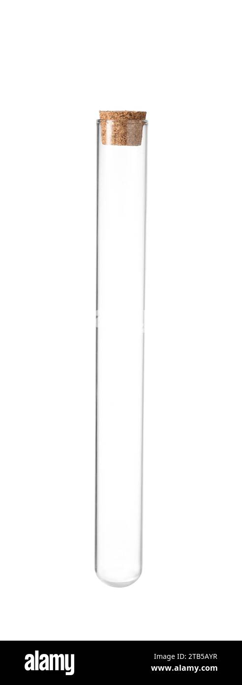 Empty glass test tube isolated on white Stock Photo - Alamy