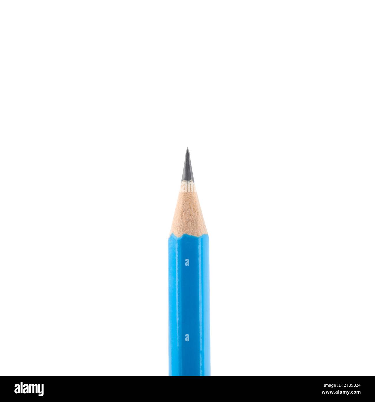 One sharp graphite pencil isolated on white Stock Photo - Alamy