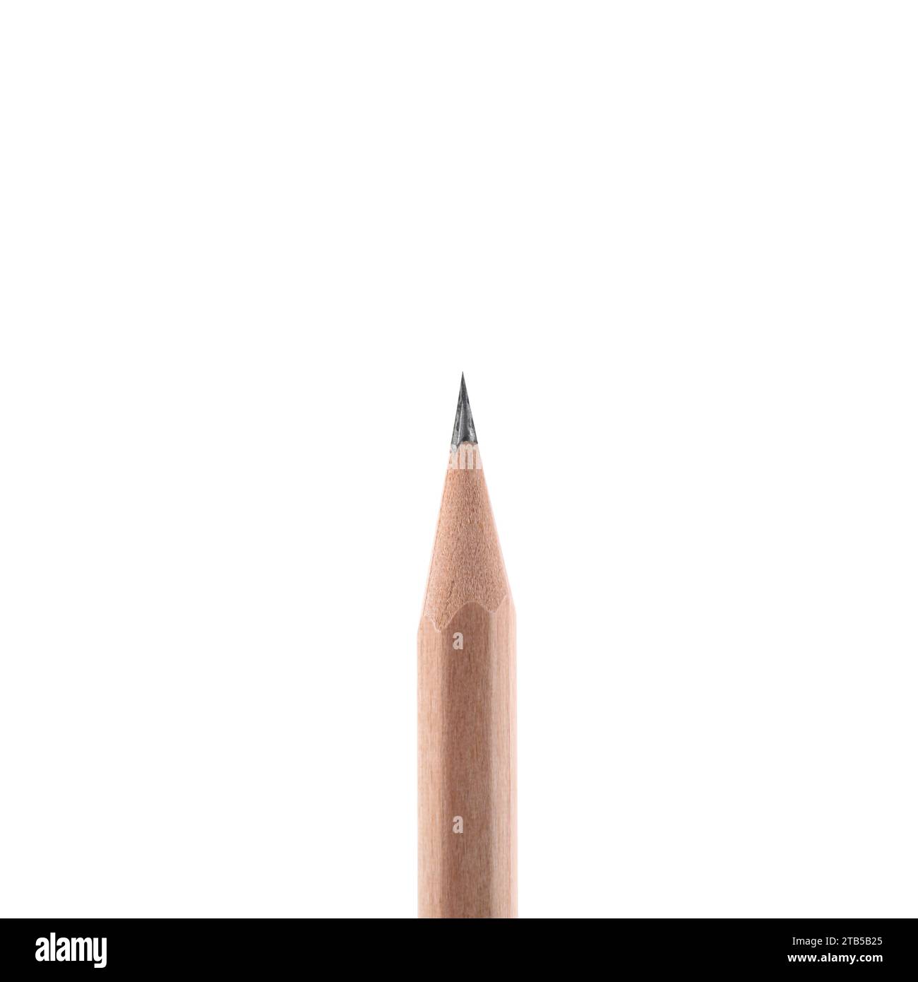 One sharp graphite pencil isolated on white Stock Photo - Alamy