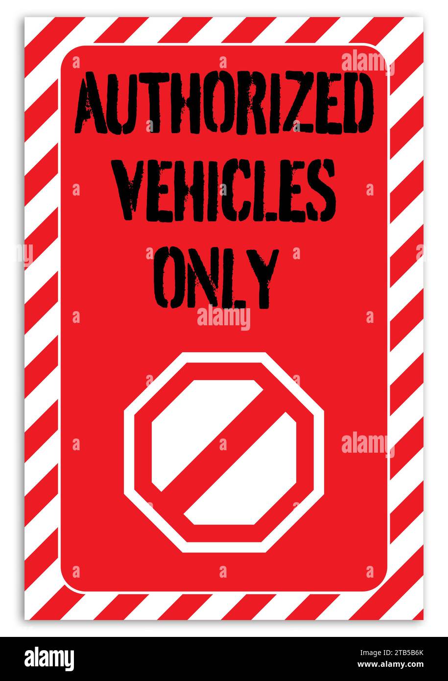 Sign with text Authorized Vehicles Only on white background Stock Photo ...