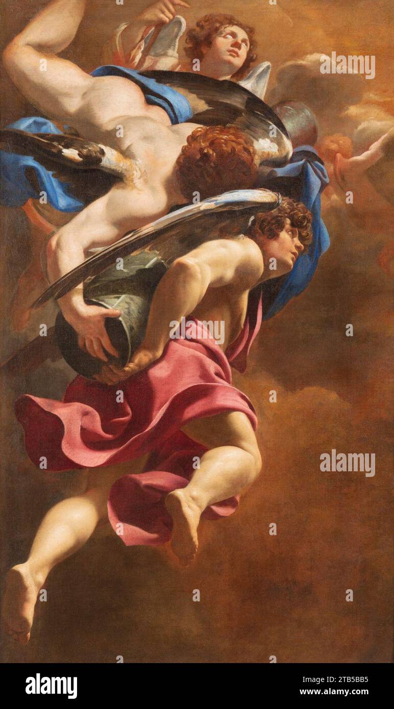 Vouet - Angels Bearing the Column of the Passion, Lot 60 Stock Photo ...