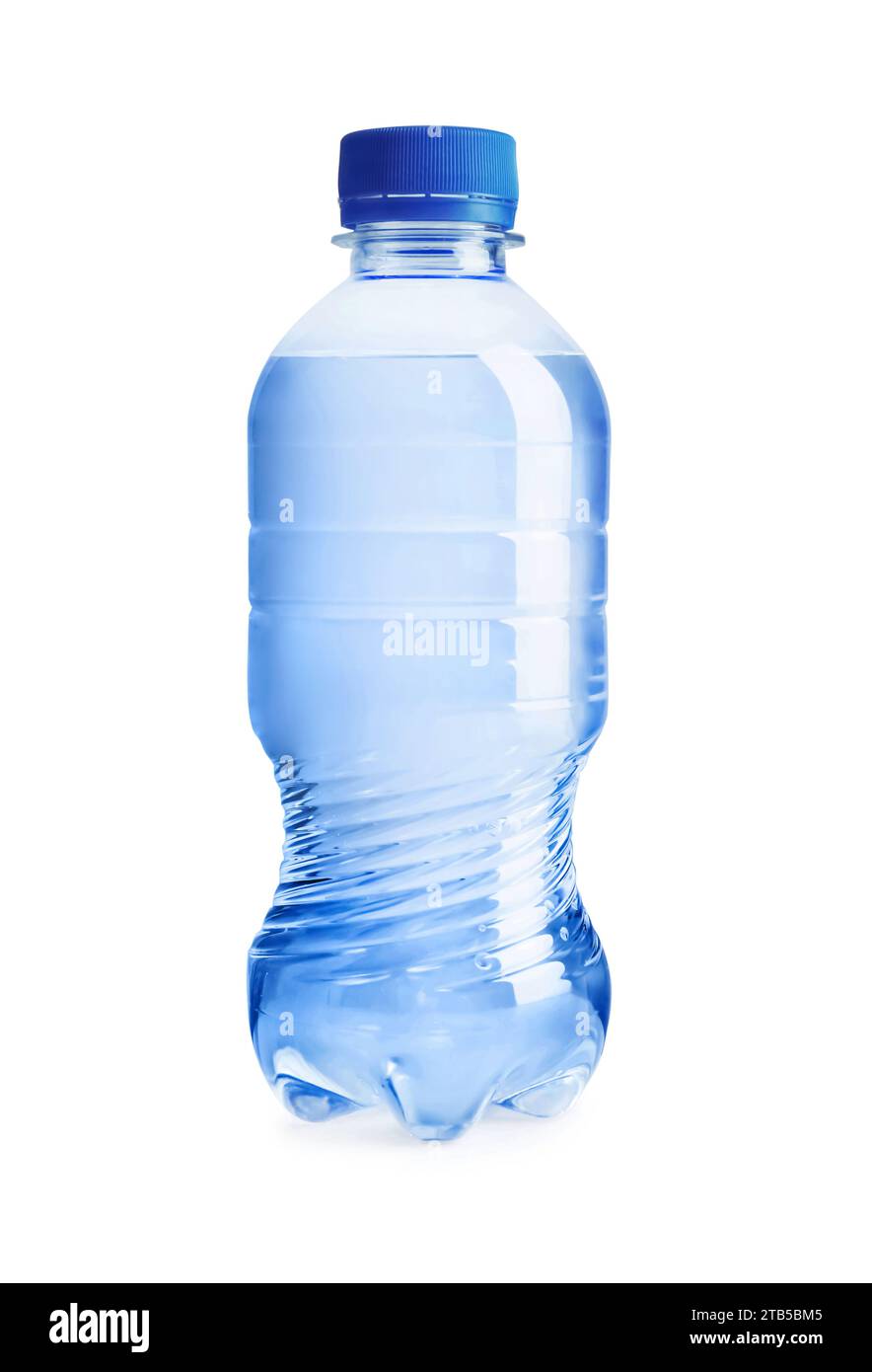 One plastic bottle with fresh water isolated on white Stock Photo - Alamy
