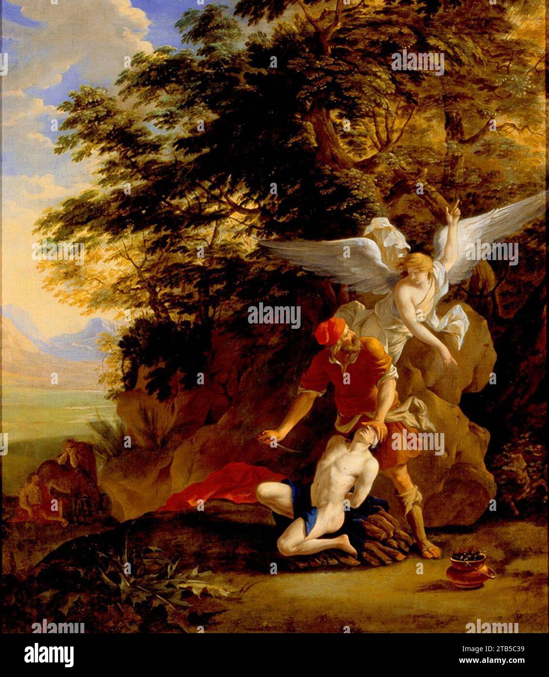 Vouet - Pierre Patel I - Sacrifice of Isaac, ca. 1642, S106 Stock Photo ...