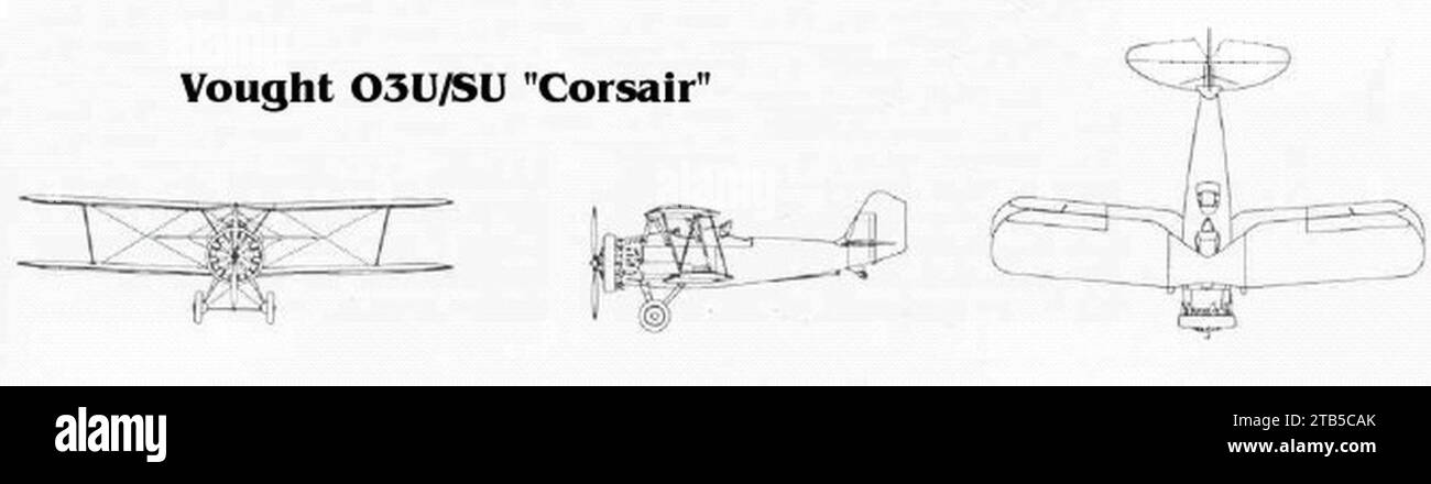 Vought O3U-SU drawing Stock Photo - Alamy