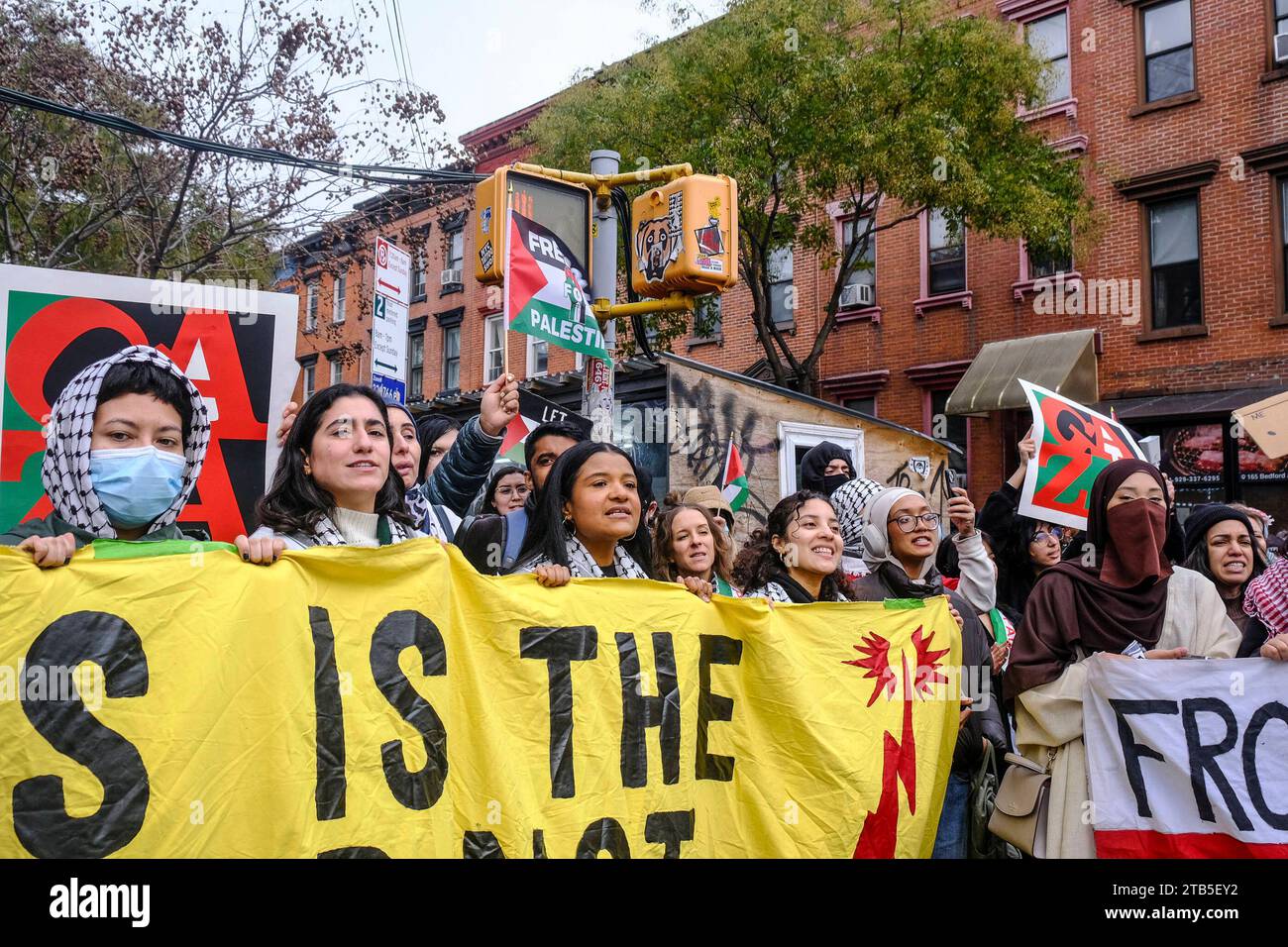 New York City, NY-December 4th 2023: Pro-Palestinian demonstrators take ...