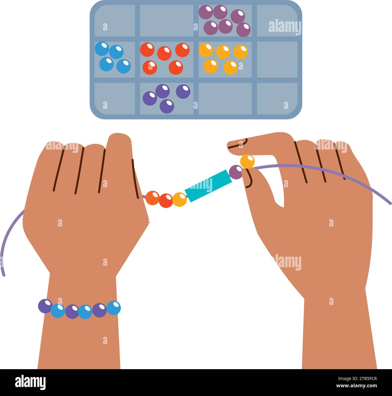 Jewelry making beads Stock Vector Images - Alamy