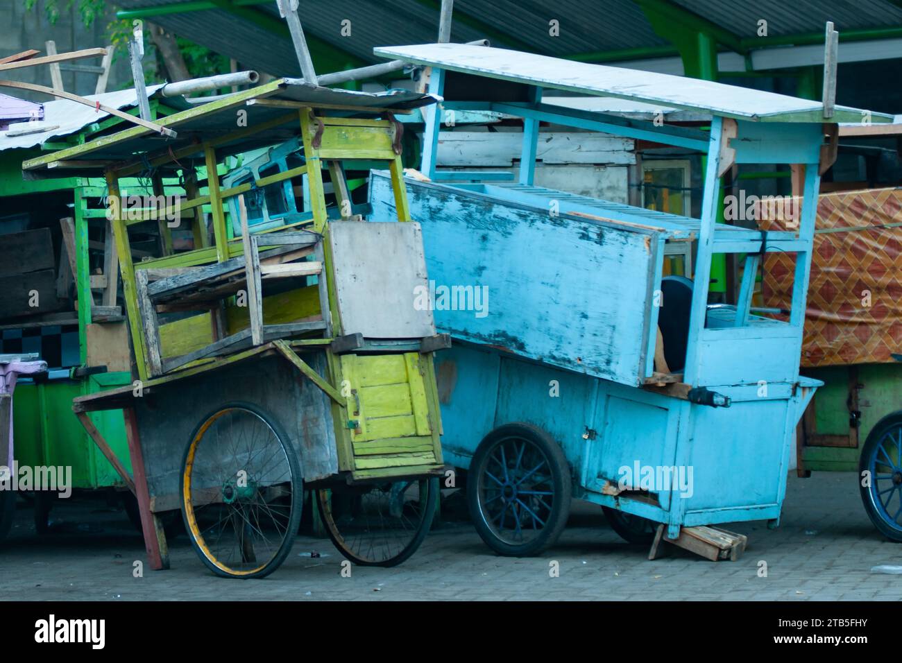a sales stall that can move from place to place and is used to sell ...