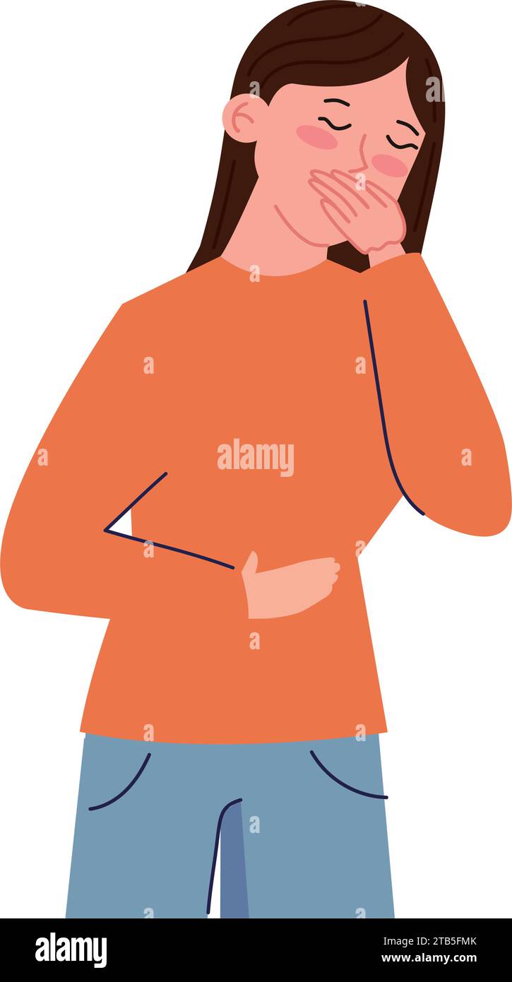 Girl feeling nauseous hi-res stock photography and images - Alamy