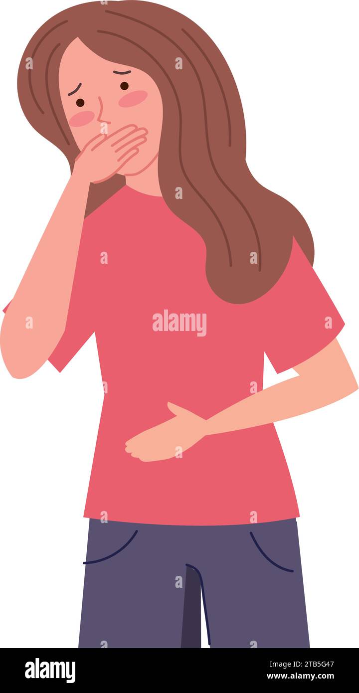 Girl feeling nauseous hi-res stock photography and images - Alamy