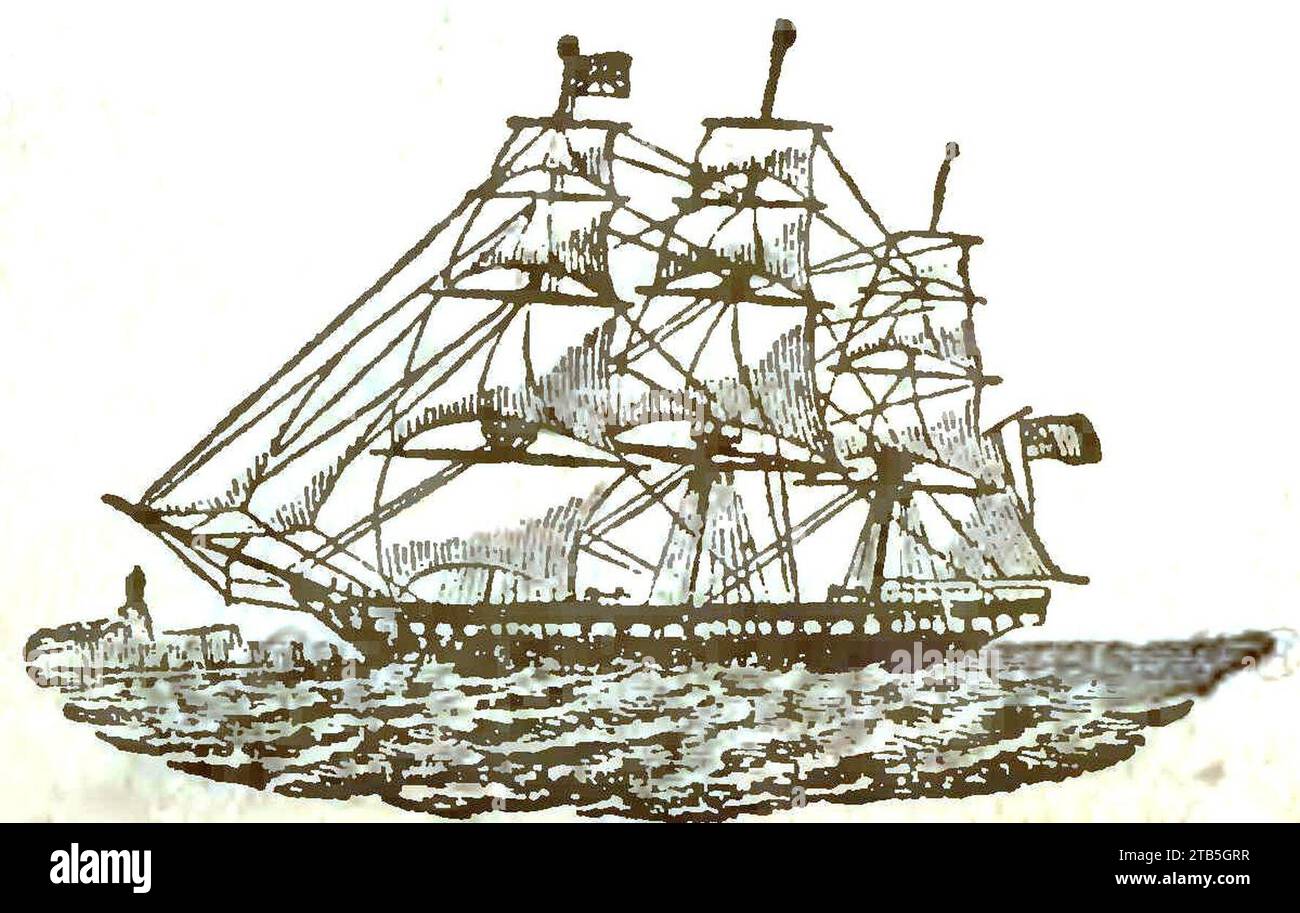 Voyages in the Northern Pacific - 1896 Cover Ship Stock Photo - Alamy