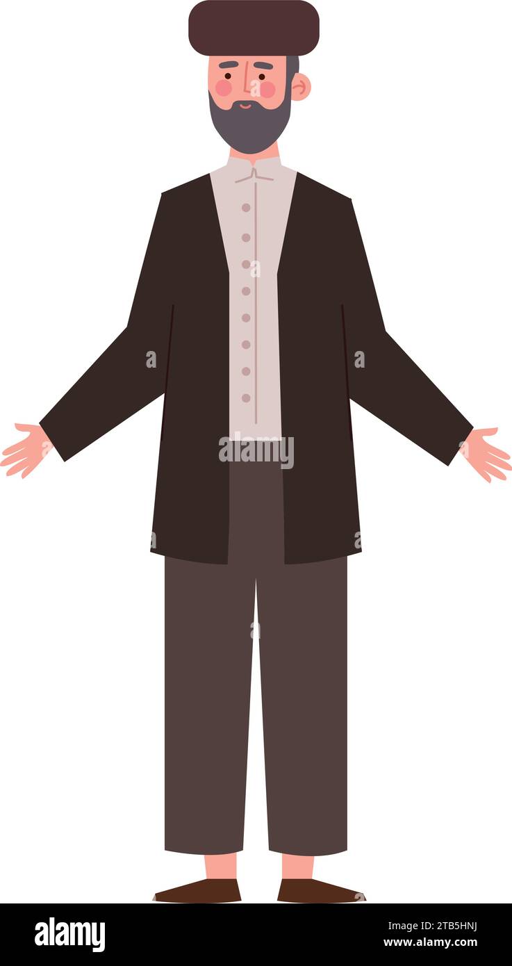 jewish man with hat Stock Vector Image & Art - Alamy