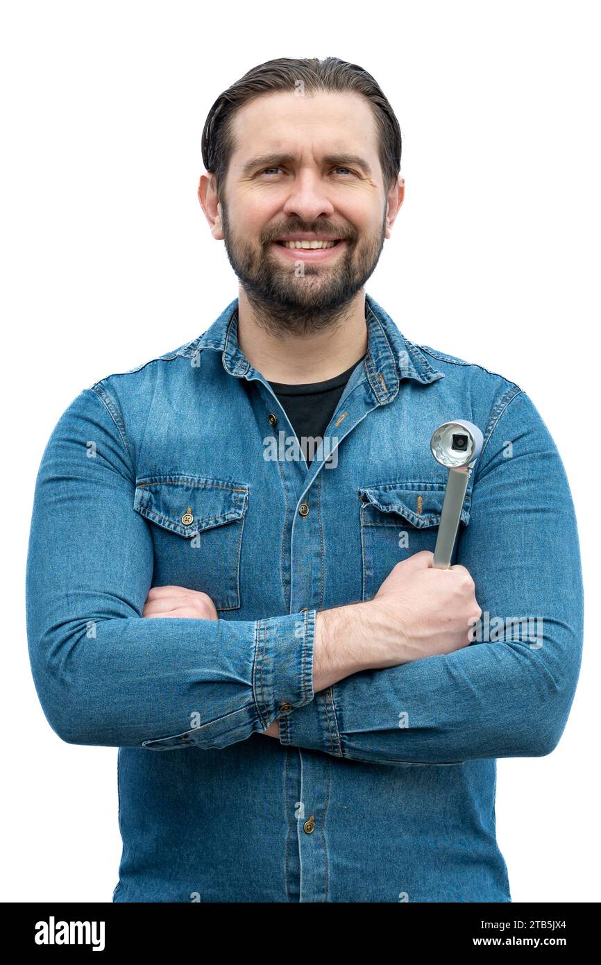 Young mechanic in uniform hi-res stock photography and images - Alamy