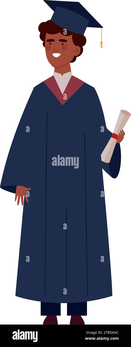 graduation event man with certificate Stock Vector Image & Art - Alamy