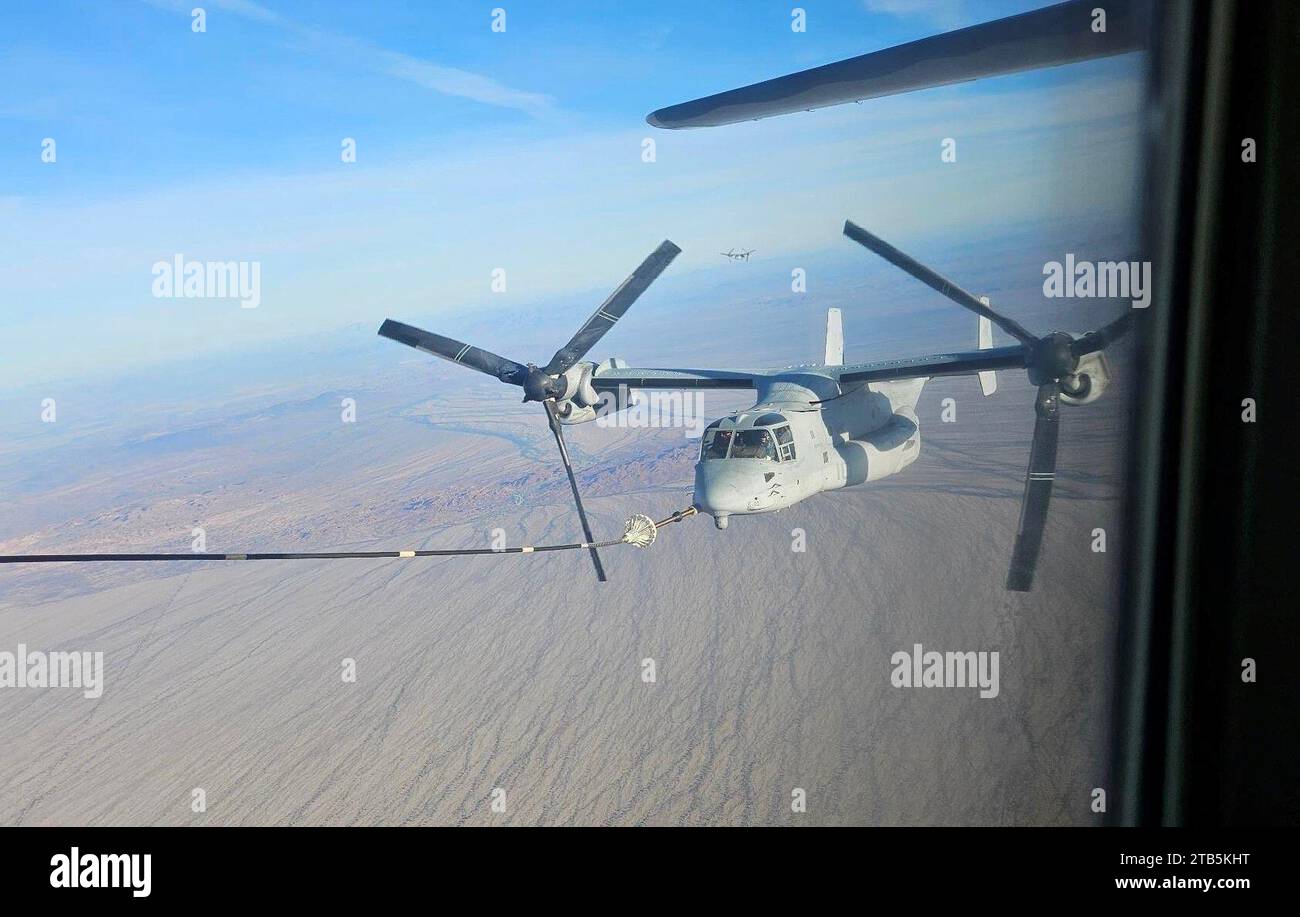 A U.S. Marine Corps MV-22B Osprey assigned to Marine Medium Tiltrotor ...