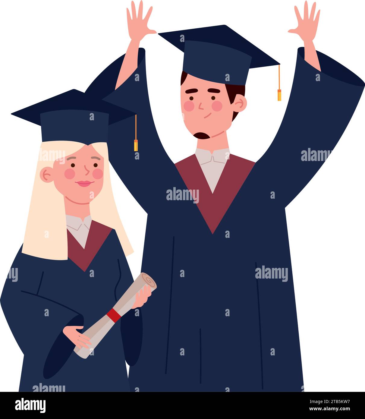 graduation event characters Stock Vector Image & Art - Alamy