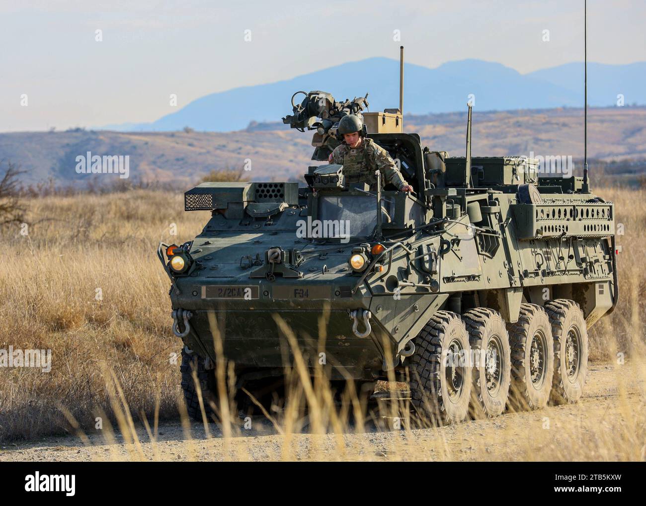 U.S. Army Spc. Jake Blomquist, a soldier part of 2nd Squadron, 2nd ...