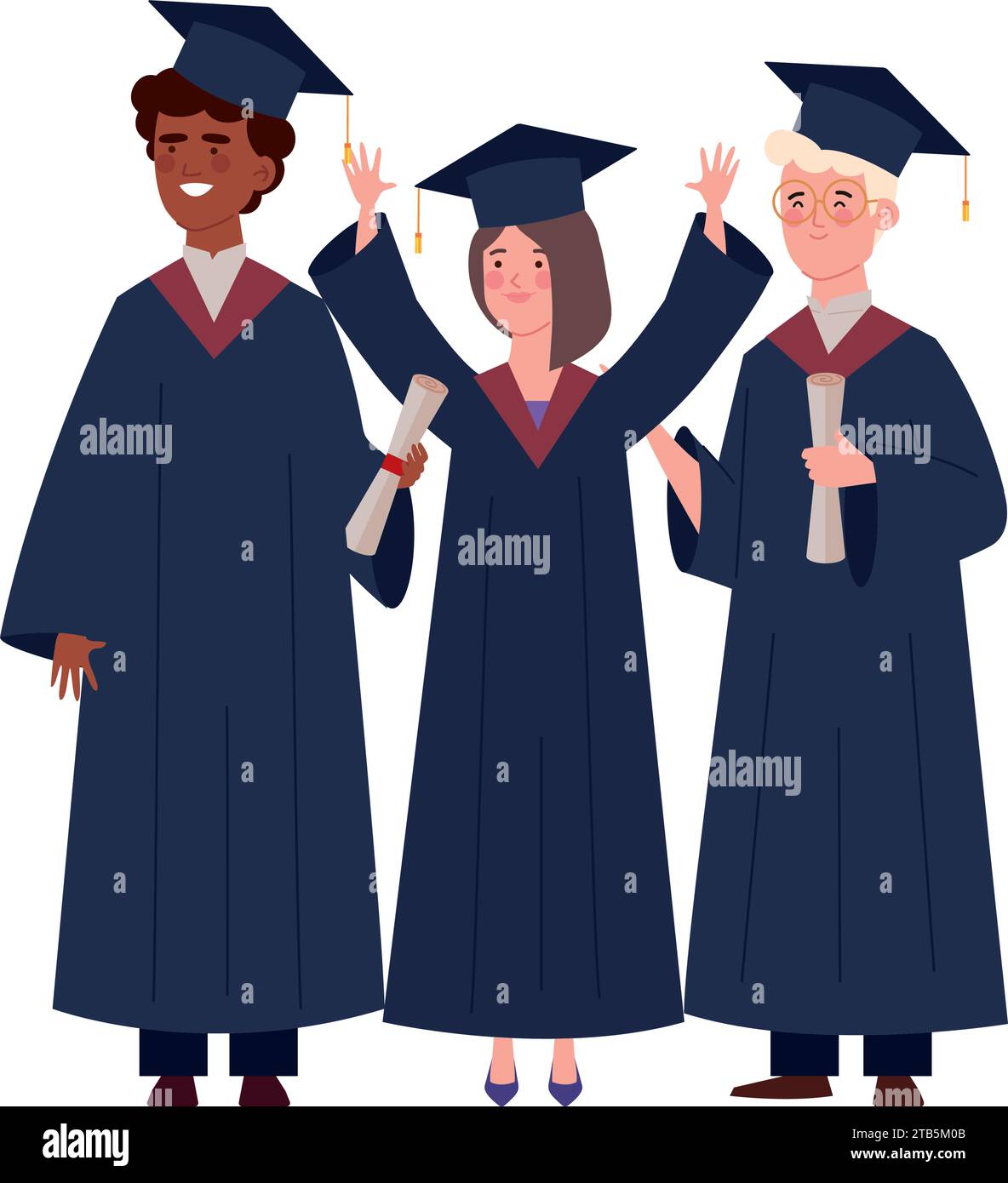 graduation event people isolated Stock Vector Image & Art - Alamy