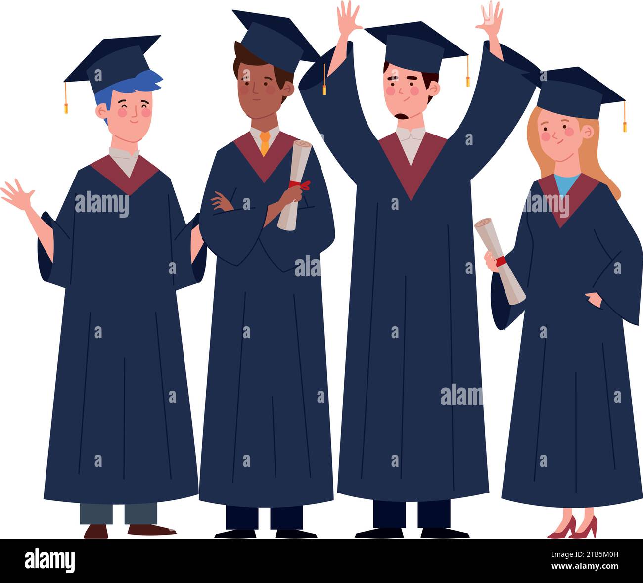 graduation event people illustration Stock Vector Image & Art - Alamy