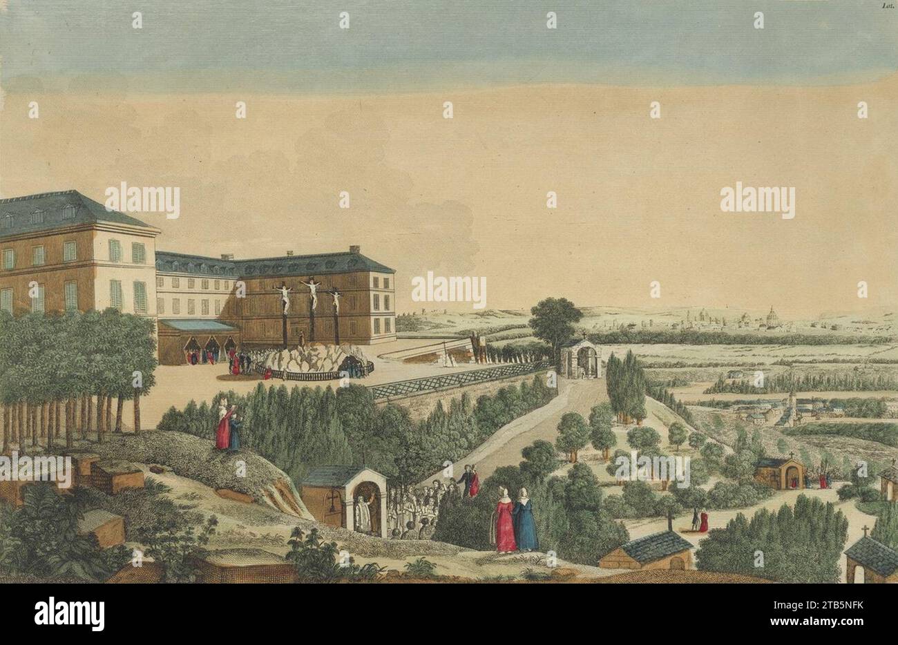 Vue du calvaire, près Paris, en 1824 - Louis-Yves Queverdo CROP Stock ...