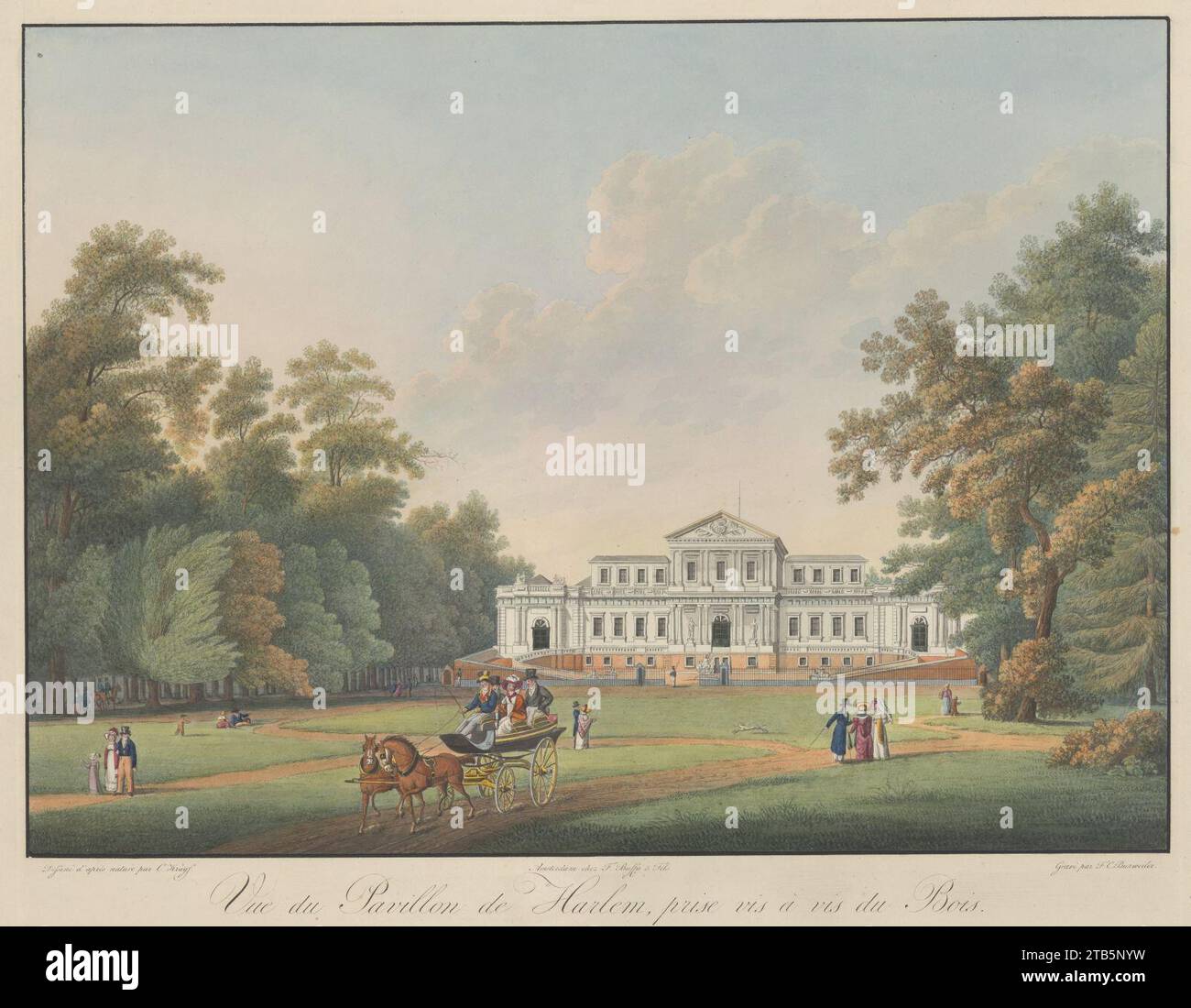 Vue du Pavillon de Harlem, prise vis a vis de Bois; Frederik Christiaan ...