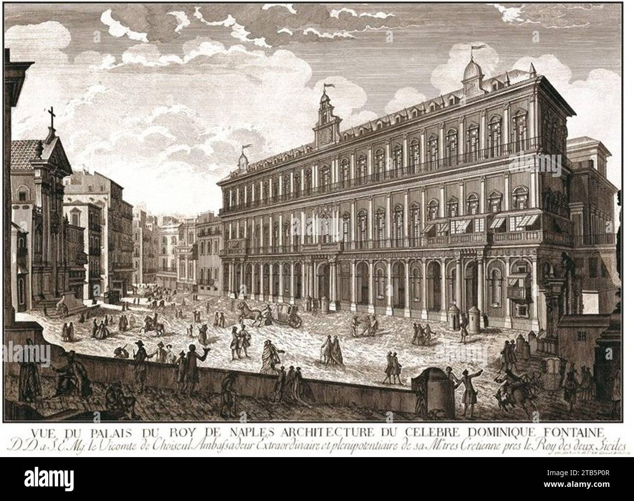 Vue du palais du Roy de Naples - Architecture du fameux Dominique ...