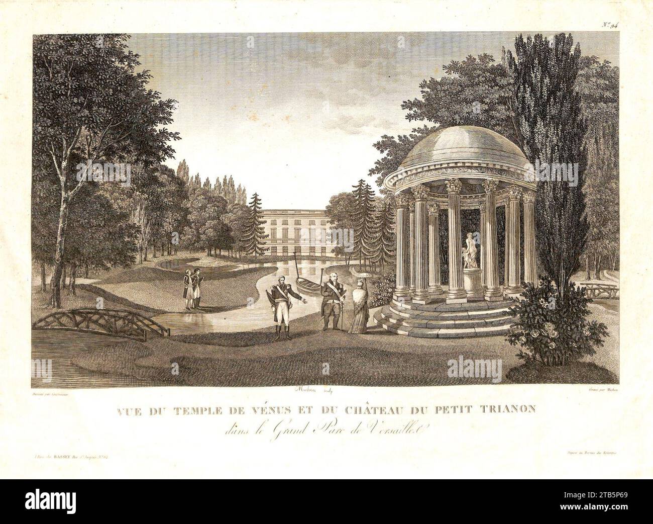 Vue du Temple de Vénus & du château du petit Trianon Stock Photo - Alamy