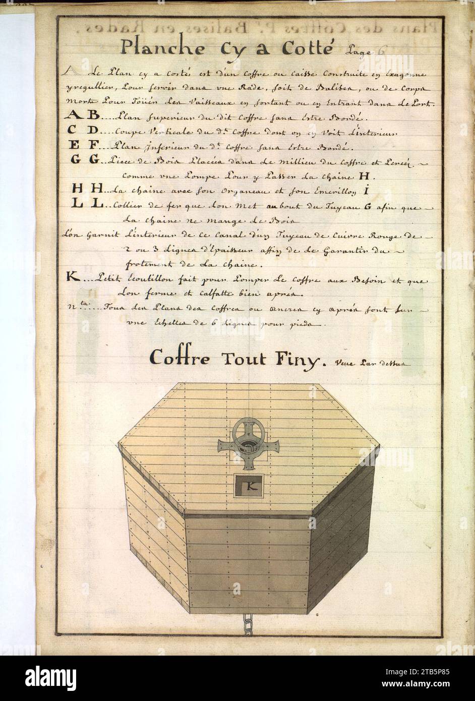 Vue d'un coffre de balise pour guider les vaisseaux dans une rade Stock ...