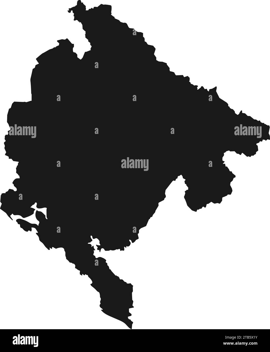 Montenegro country map Stock Vector Images - Alamy