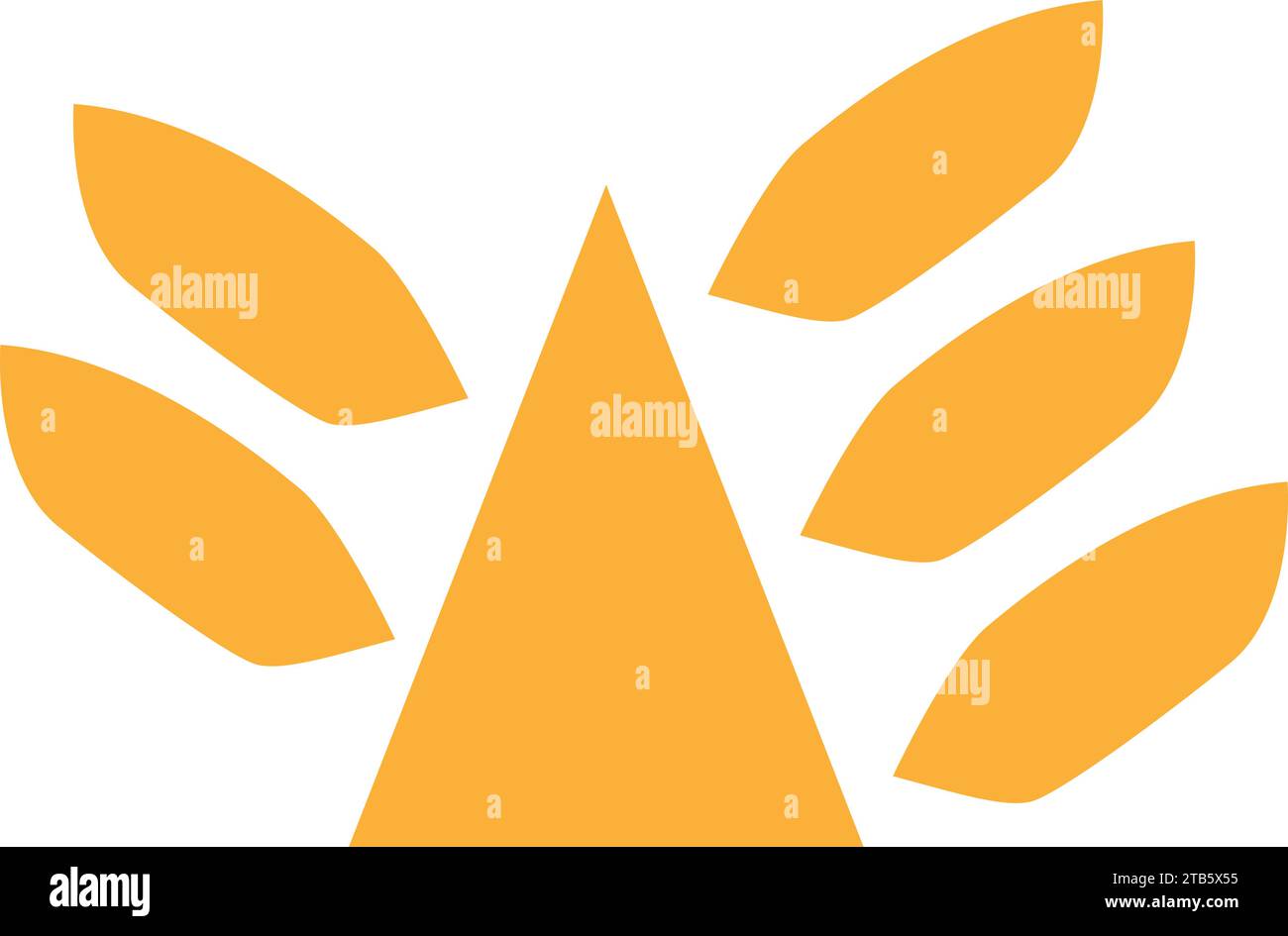 Ear of paddy rice isolated on white background. Icon vector ...