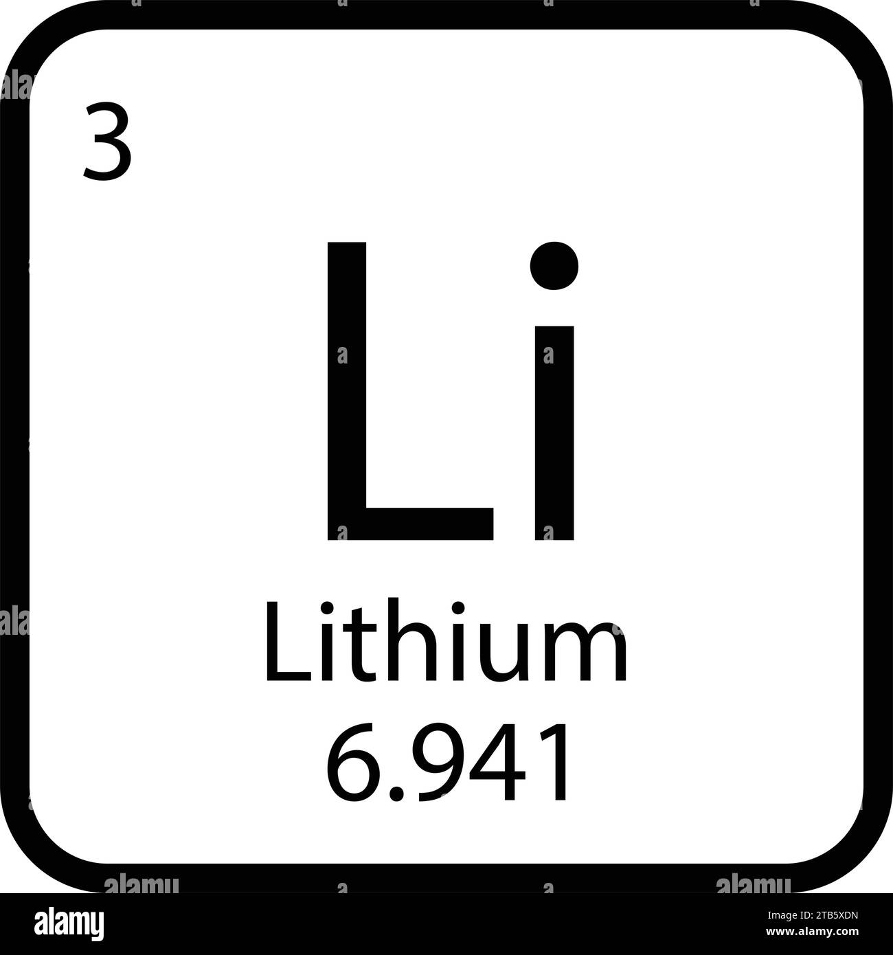 Lithium chemical element sign hi-res stock photography and images - Alamy