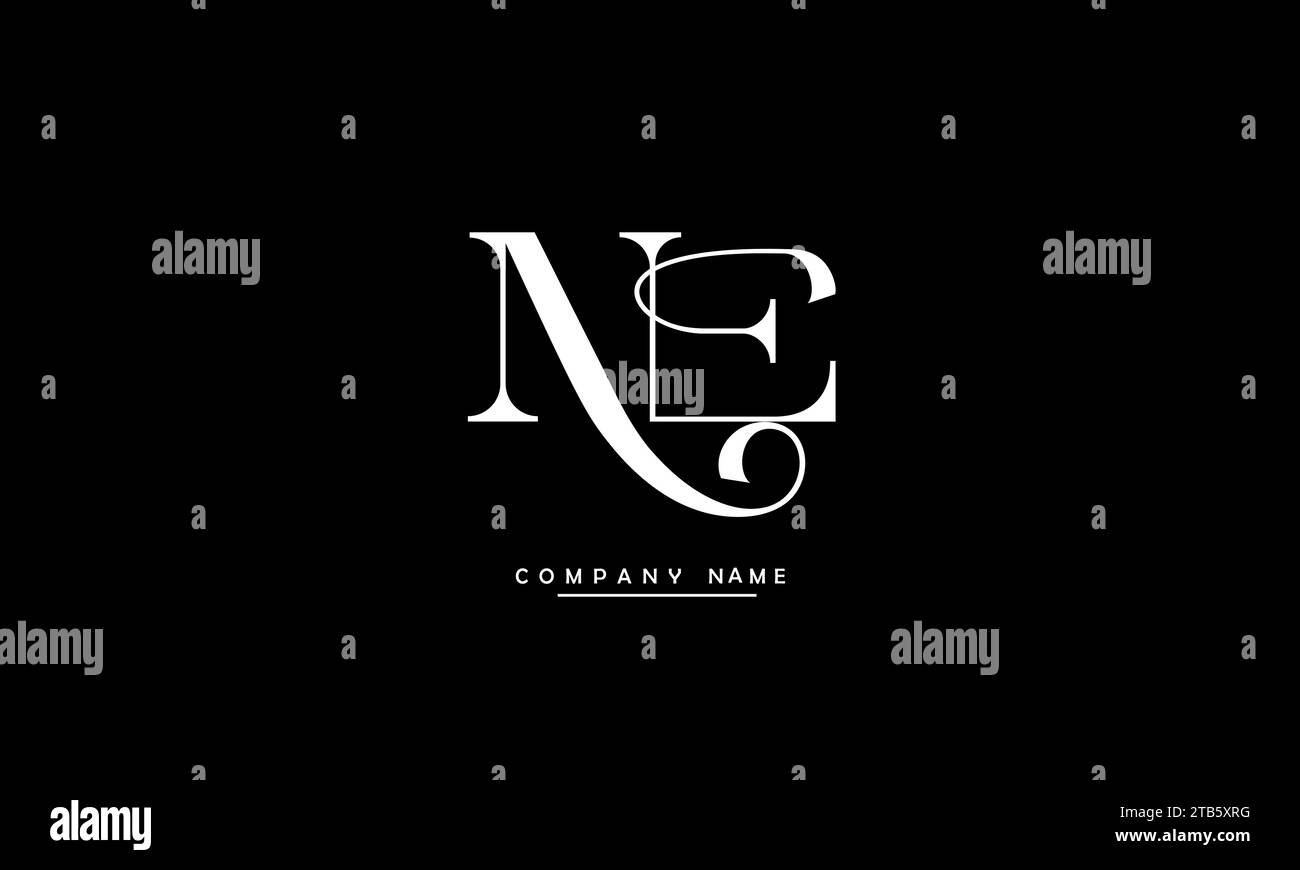 NE, EN Abstract Letters Logo Monogram Stock Vector Image & Art - Alamy