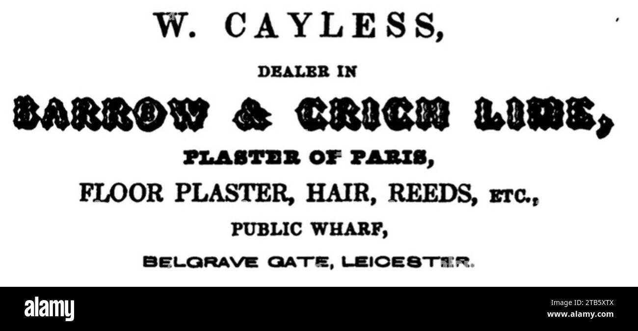 W. Cayless, Leicester Stock Photo - Alamy