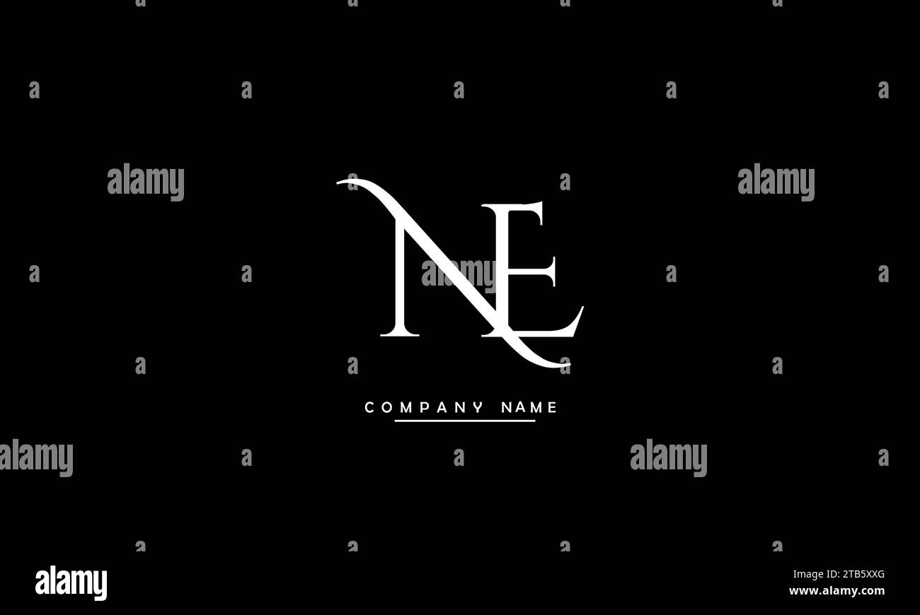 NE, EN Abstract Letters Logo Monogram Stock Vector Image & Art - Alamy