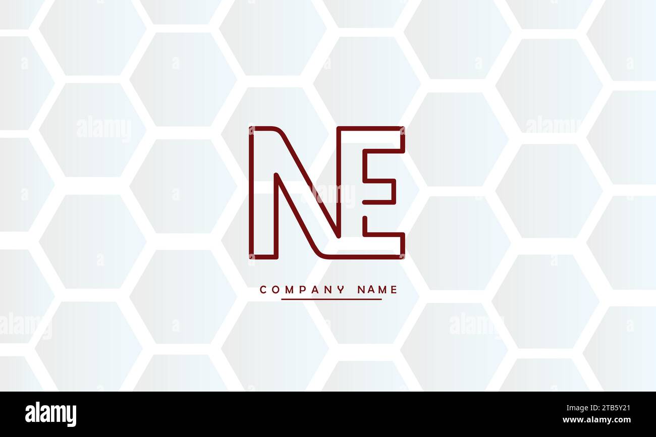 NE, EN Abstract Letters Logo Monogram Stock Vector Image & Art - Alamy