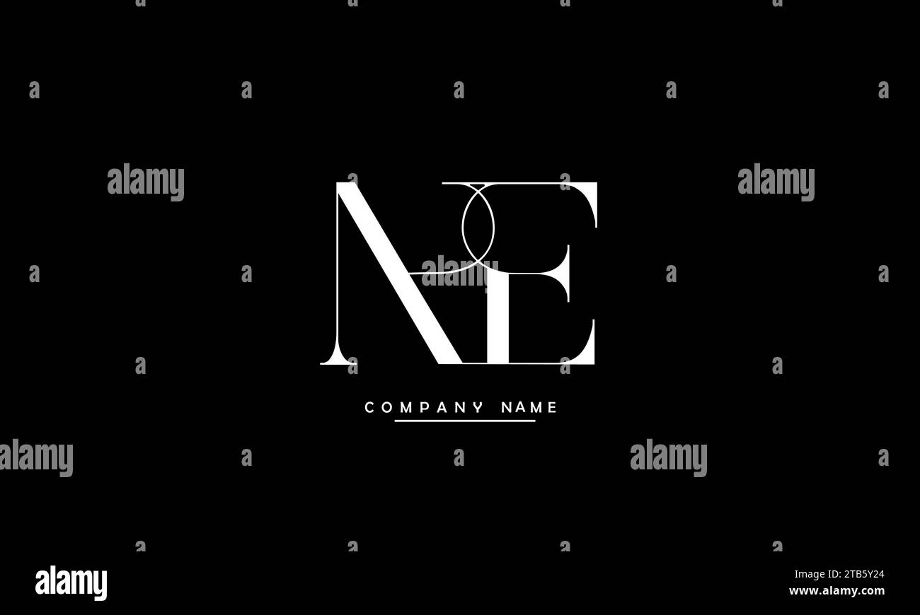 NE, EN Abstract Letters Logo Monogram Stock Vector Image & Art - Alamy